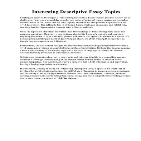 Interesting Descriptive Essay Topics.pdf