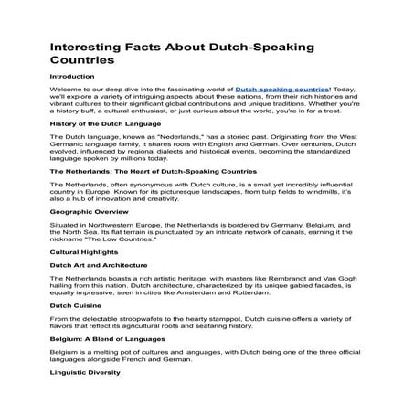 Interesting Facts About Dutch-Speaking Countries.pdf