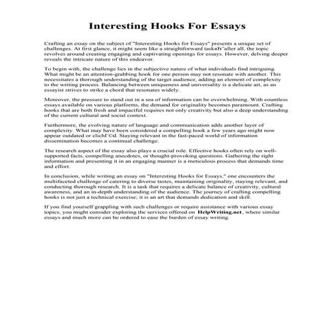 Types Of Hooks For Essays.pdf