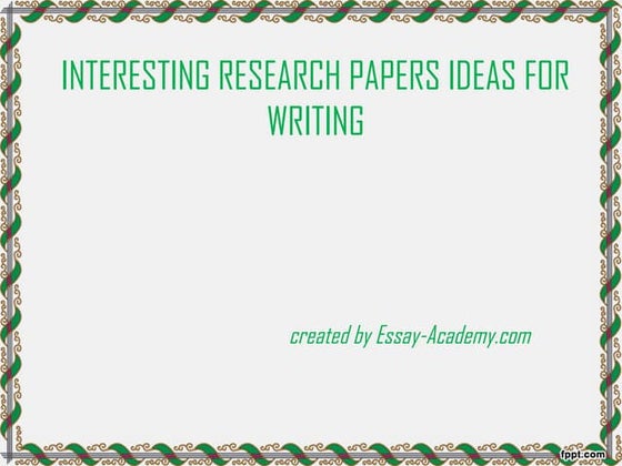 100 Concept Paper Ideas | PDF