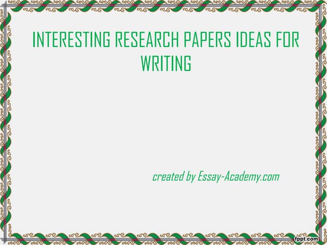 100 Concept Paper Ideas | PDF