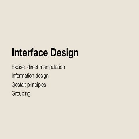 Interface Design workshop | PPT