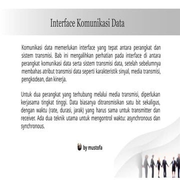 Interface Komunikasi Data Jenis Interface Komunikasi: Interface Fisik ...