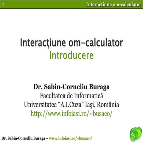 Interactiune om-calculator (Introducere) | PDF