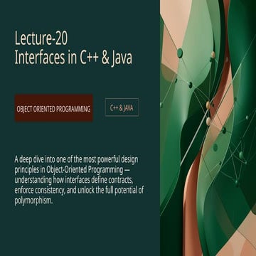 Comprehensive Guide to Interfaces in C++ and Java for OOP Mastery | PPTX