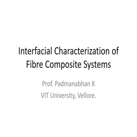 Interfacial characterization of fibre composite systems | PDF