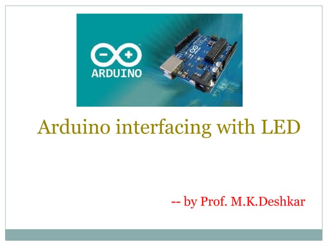 Arduino Interfacing Led Pdf Technology And Computing