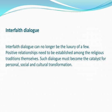 Interfaith dialogue dr gerard hall | PPTX