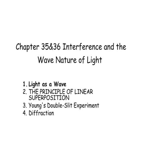 Interference and the Wave Nature of Light | PPT