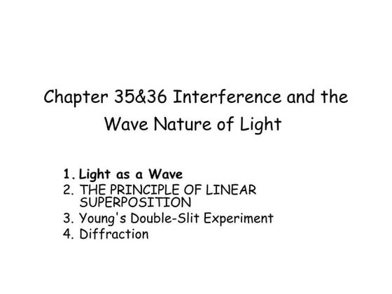Young's double slit experiment | PPT