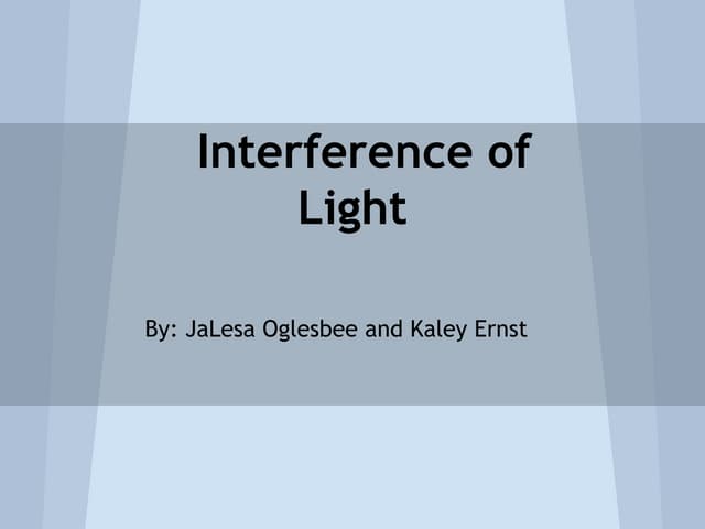 Young's double slit experiment | PPTX
