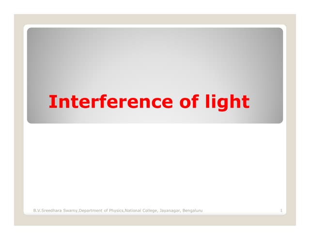 Diffraction interference | PPTX