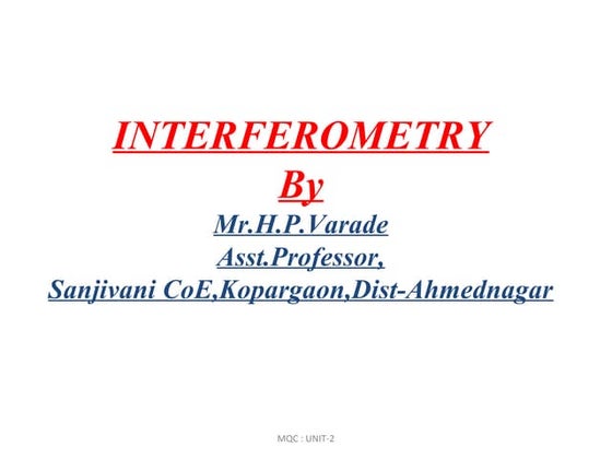 Interferometers | PDF
