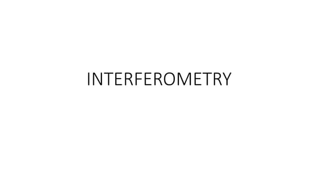 Interferometers | PDF