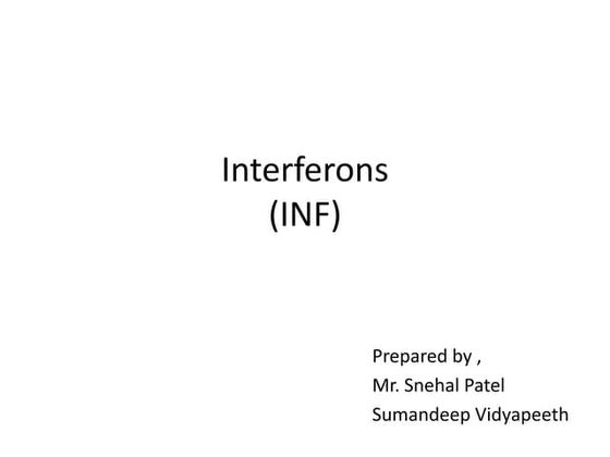 Production of interferons | PPT