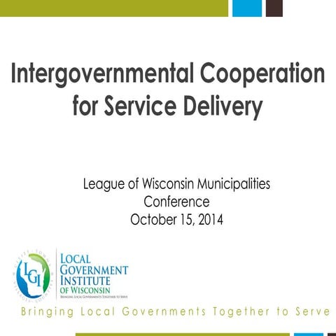 Intergovernmental Cooperation for the Delivery of Services | PDF ...