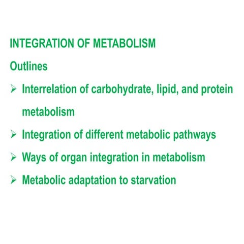 FEED FAST CYCLE DETAILS. METABOLISM IN WEL FED AND FASTING STATE | PPTX