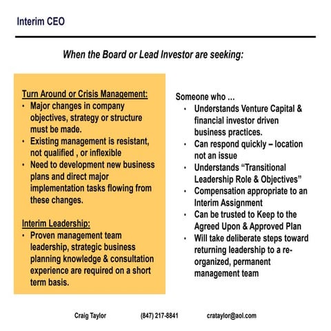Interim CEO | PPTX