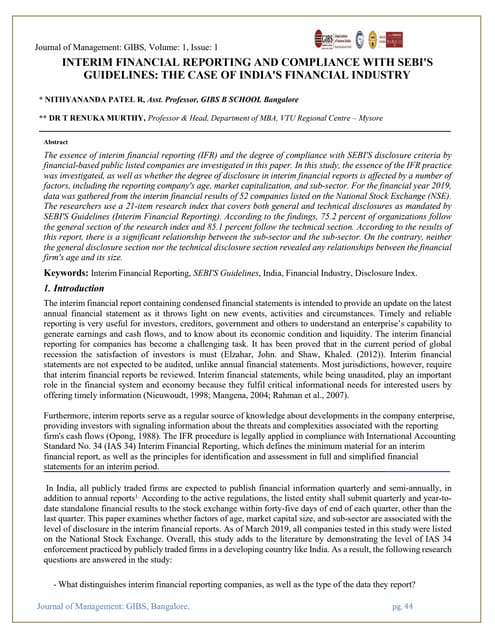 Interim financial Reporting Ind As - 34 | PPTX