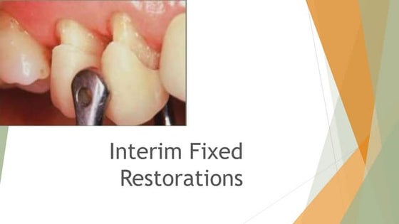 Provisional restoration | PPTX