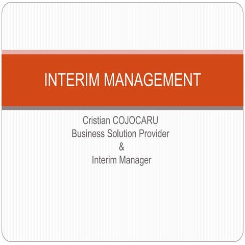 Interim Management Introduction Presentation | PDF