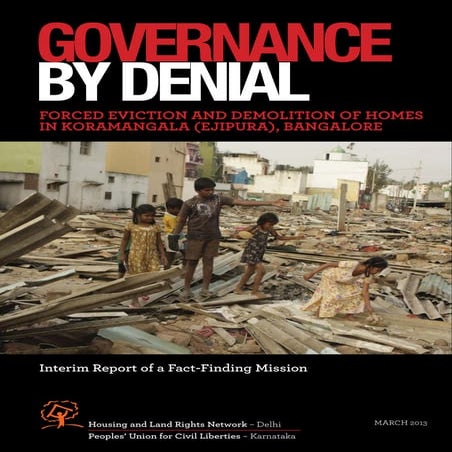 Fact Finding Report - Ejipura EWS Quarters Eviction | PDF | Home Security | Home & Garden