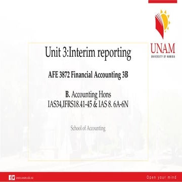 Interim financial Reporting Ind As - 34 | PPTX