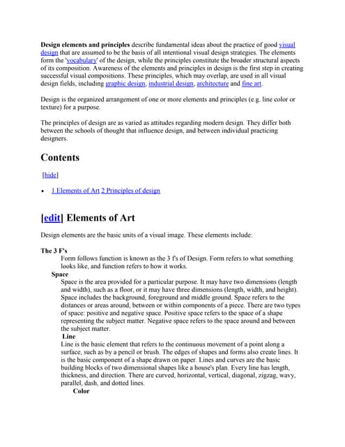 Interior Design principles and elements | PDF