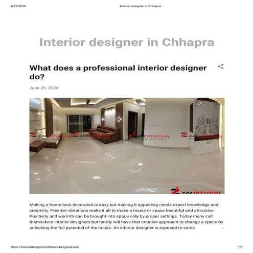 Interior designer in chhapra | PDF
