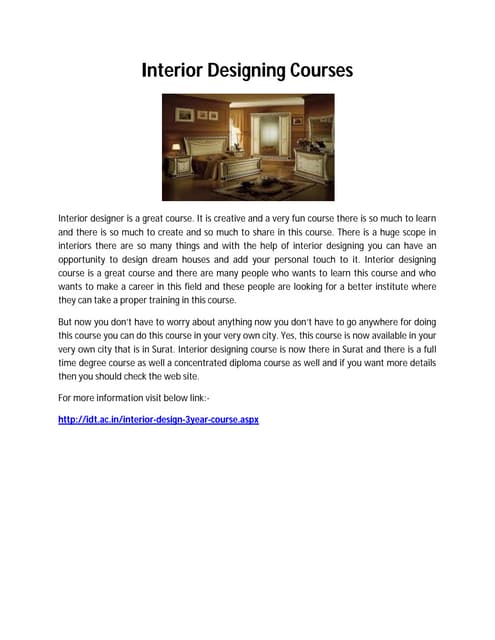 Learn interior designing course | PDF