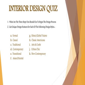 Interior design quiz | PDF