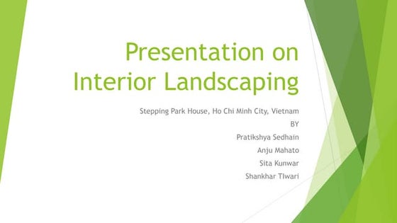 Interior landscape | PPT