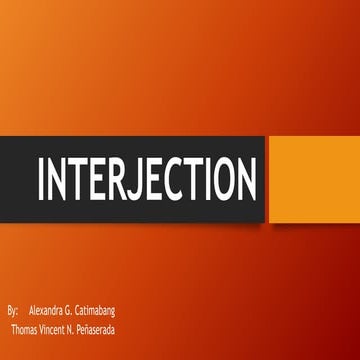 Interjection and it types in English.... | PPTX