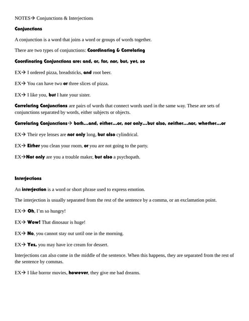 Conjunctions powerpoint | PPT