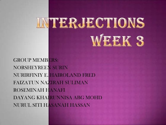 English 9 Interjections Lesson with activities | PPTX