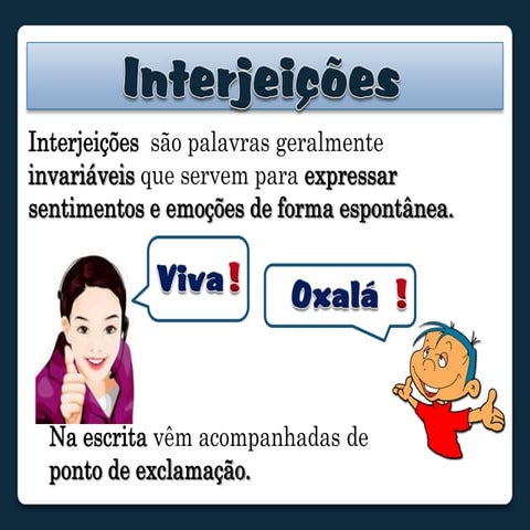 Português: Interjeições e Locuções Interjetivas | PDF