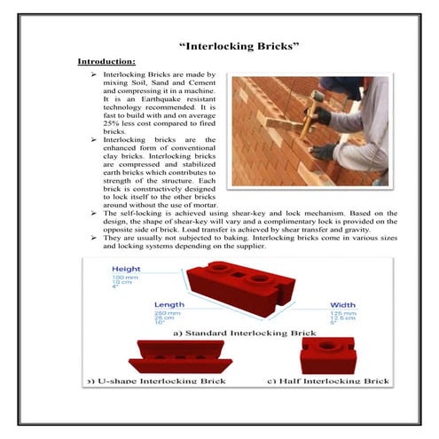 Interlocking Bricks | PDF