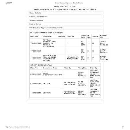 Interlocutory application Documents against W.P. Criminal. D.NO.3913 of ...