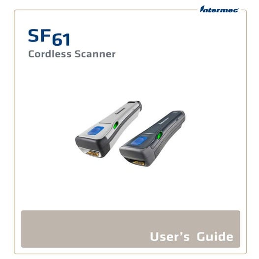 인터맥스캐너 Intermec SF61B 2D 포켓타입 모바일스캐너 매뉴얼 | PDF