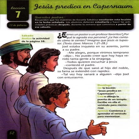 Intermediarios lección 7 - jesus predica en capernaum | PDF