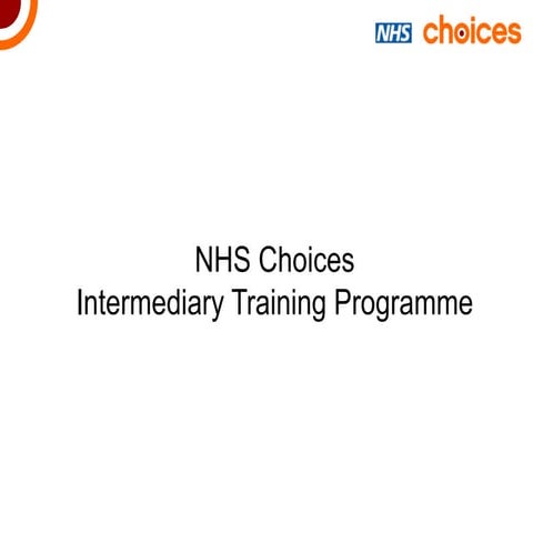 Intermediary Training Course Introduction | PPT