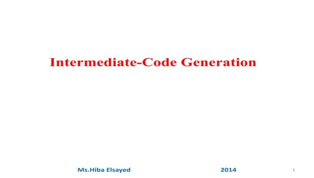 Three Address Code In Compiler Design Ppt