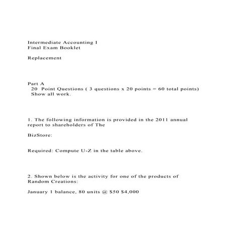 Intermediate Accounting I Final Exam Booklet Replacement.docx