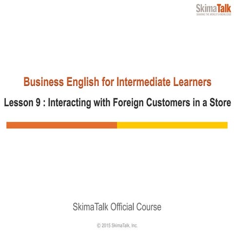 Intermediate Business English Lesson 09 | PDF