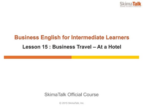 Intermediate Business English Lesson 14 | PPT