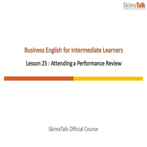 Intermediate Business English Lesson 25 | PPT