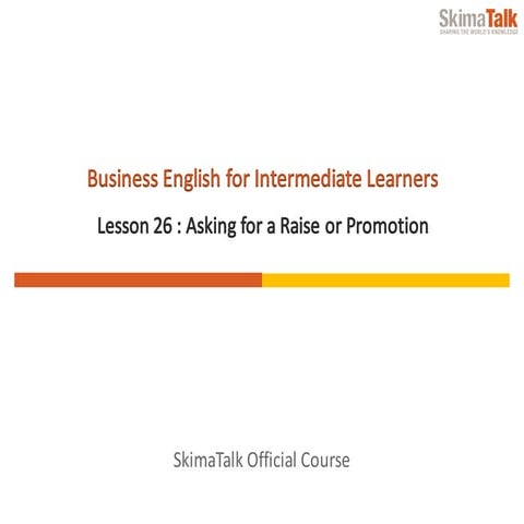 Intermediate Business English Lesson 26 | PDF