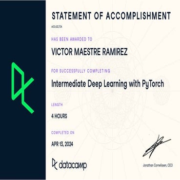 Intermediate Deep Learning with PyTorch - DataCamp | PPT