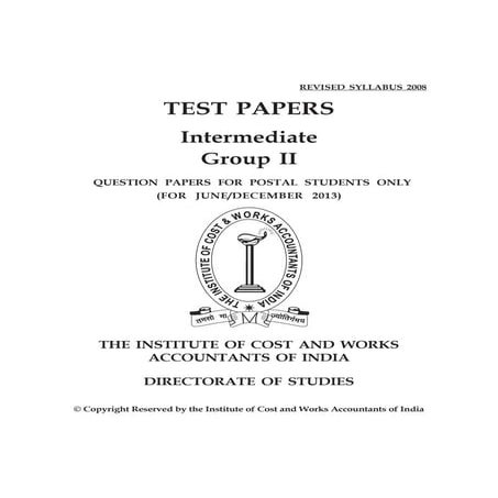 Intermediate group ii_test_papers | PDF