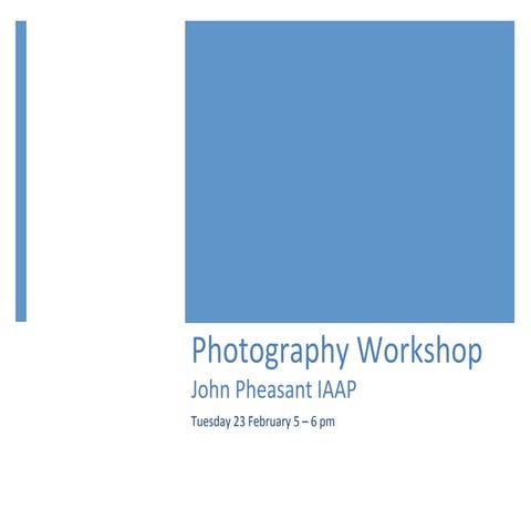 Photography workshop: Intermediate | PDF